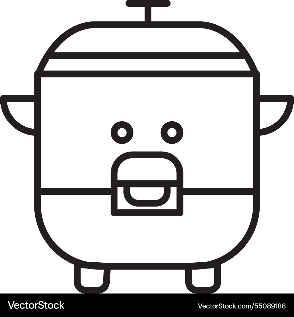 Rice cooker appliance icon Royalty Free Vector Image