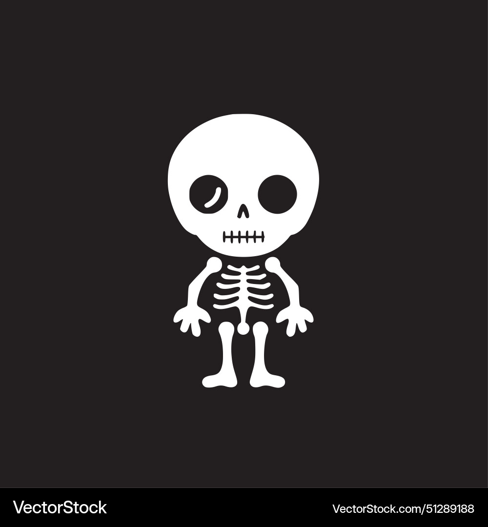 Skeleton - minimalist and simple silhouette Vector Image