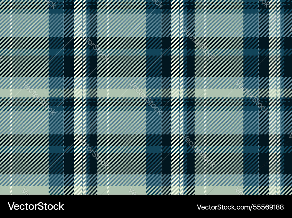 Sophisticated teal and cream plaid pattern Vector Image