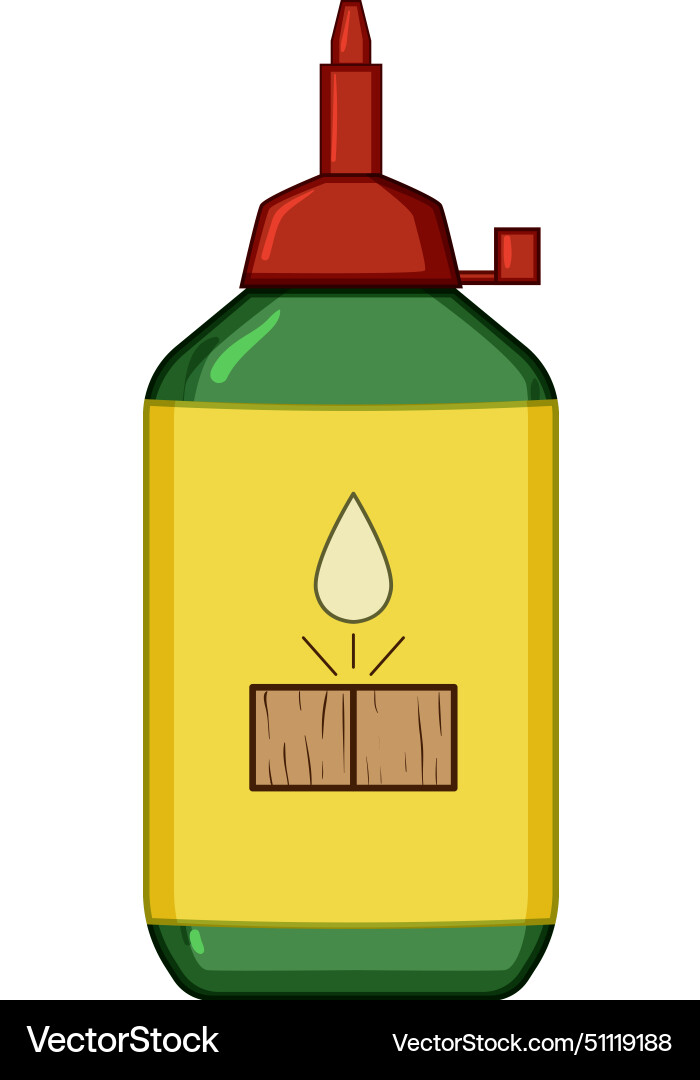 Stick wood glue cartoon Royalty Free Vector Image