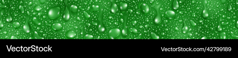 Banner of water drops Royalty Free Vector Image