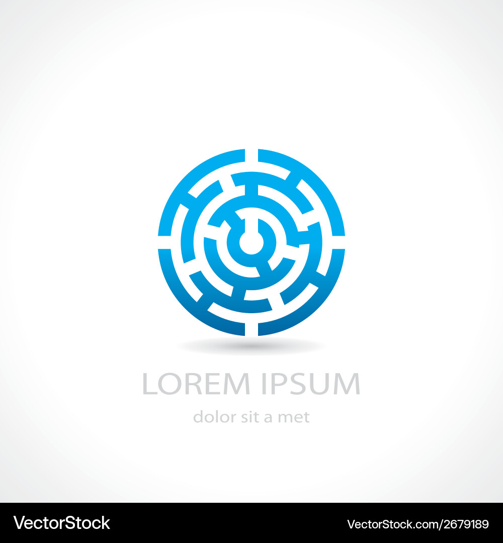 Complex Maze Icon Royalty Free Vector Image - VectorStock