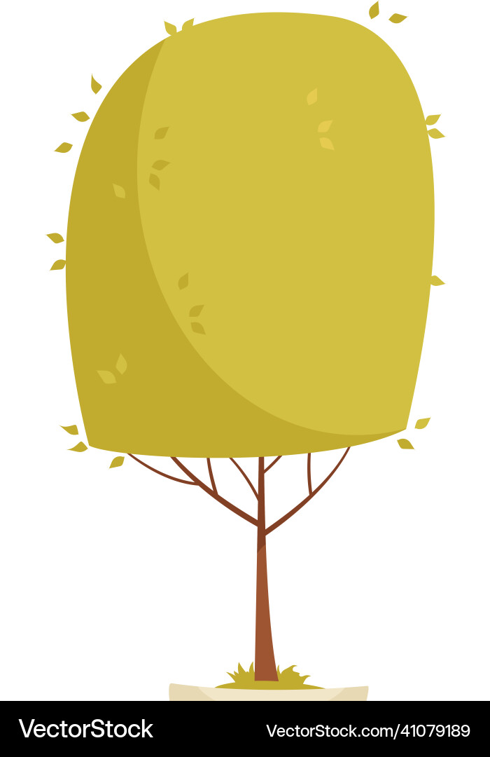Flat tree Royalty Free Vector Image - VectorStock