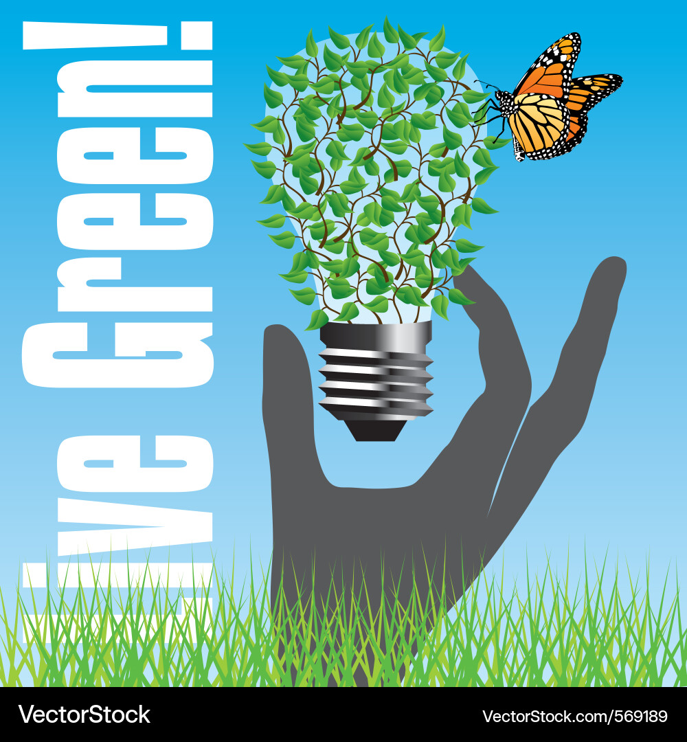 Green poster Royalty Free Vector Image - VectorStock