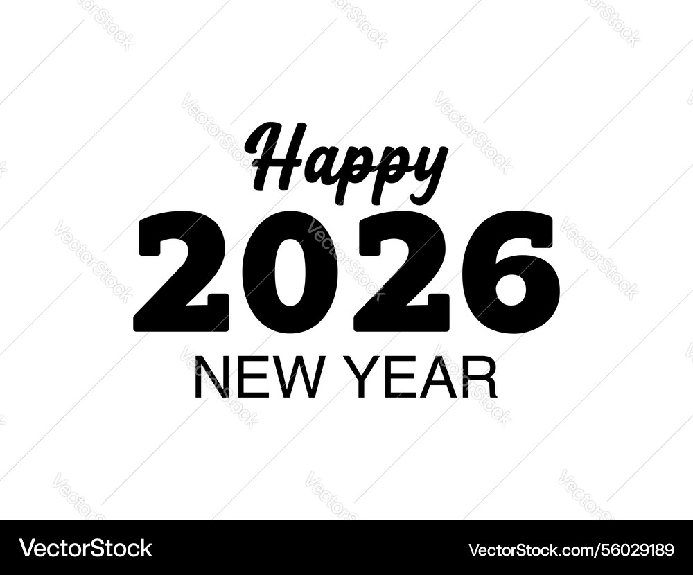 Happy 2026 new year graphic design Royalty Free Vector Image