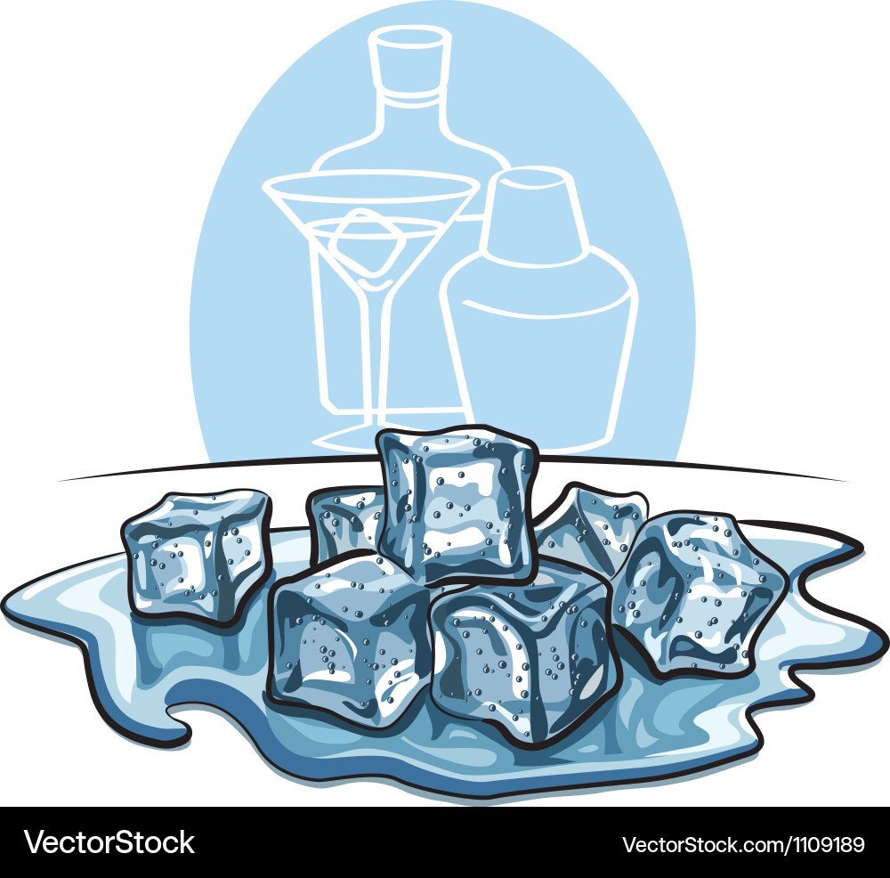 Ice cubes Royalty Free Vector Image - VectorStock