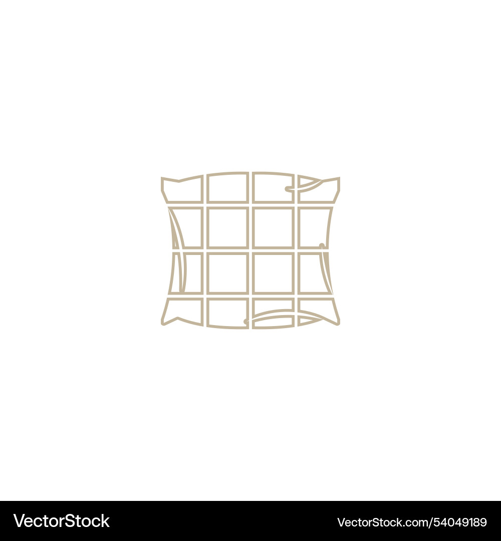 Pillow logo icon template Royalty Free Vector Image