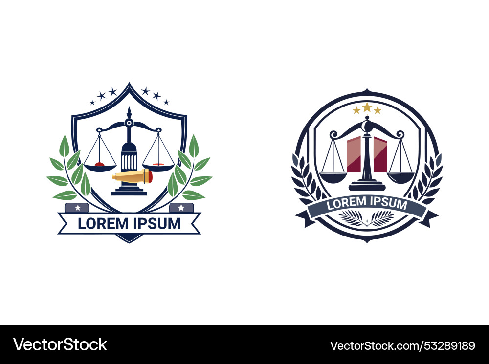 Professional law firm logo Royalty Free Vector Image