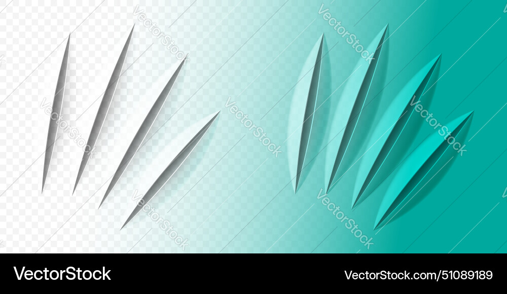 Realistic cut with an office knife on paper sheet Vector Image
