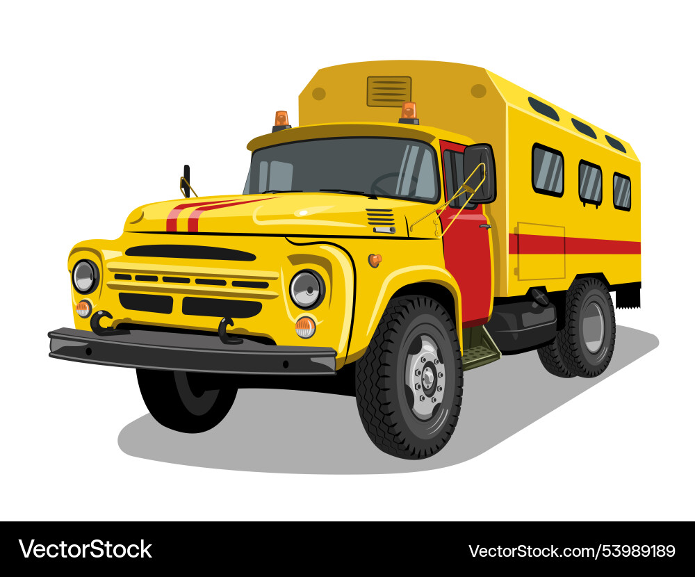 Service truck Royalty Free Vector Image - VectorStock