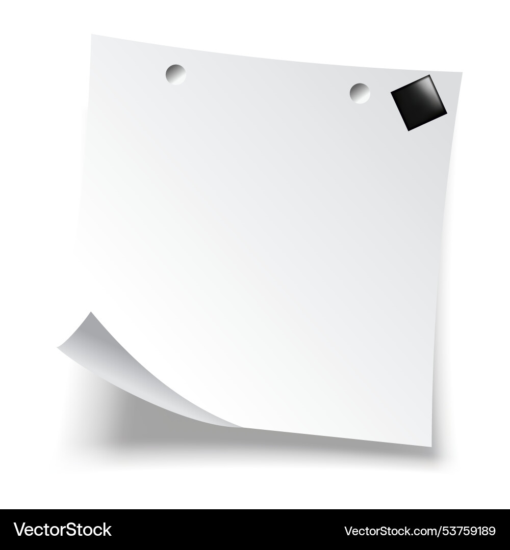 Sticky note blank paper sheet information Vector Image