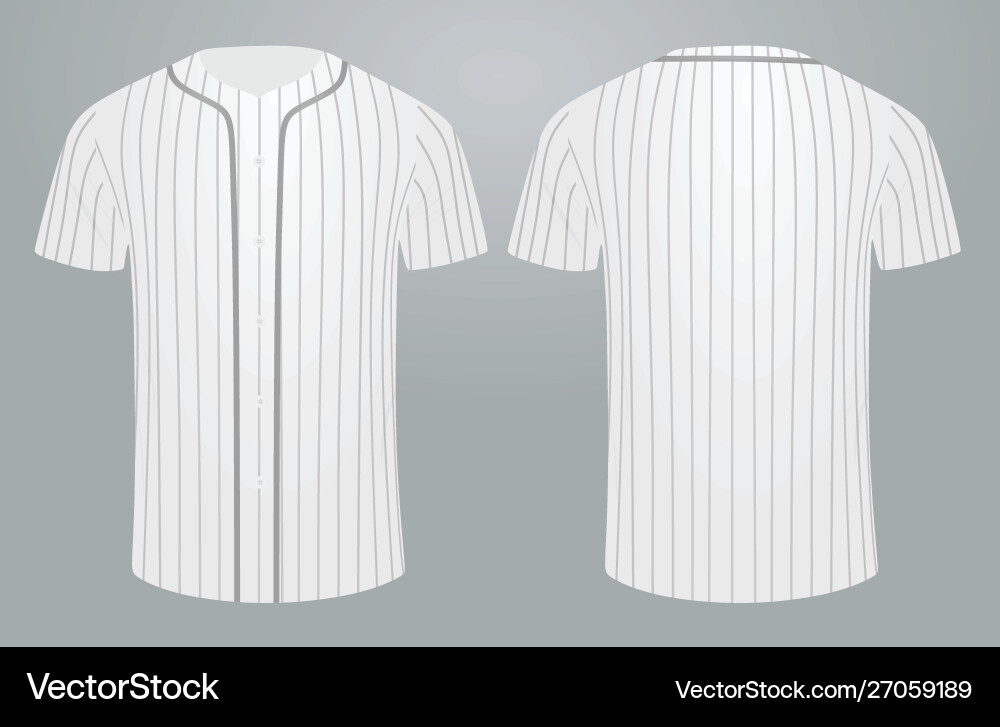 White baseball shirt Royalty Free Vector Image