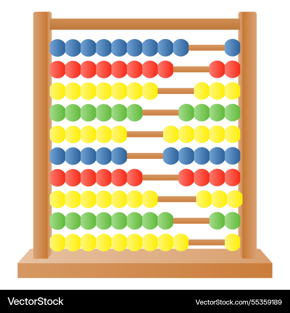 Wooden abacus mathematical tools Royalty Free Vector Image