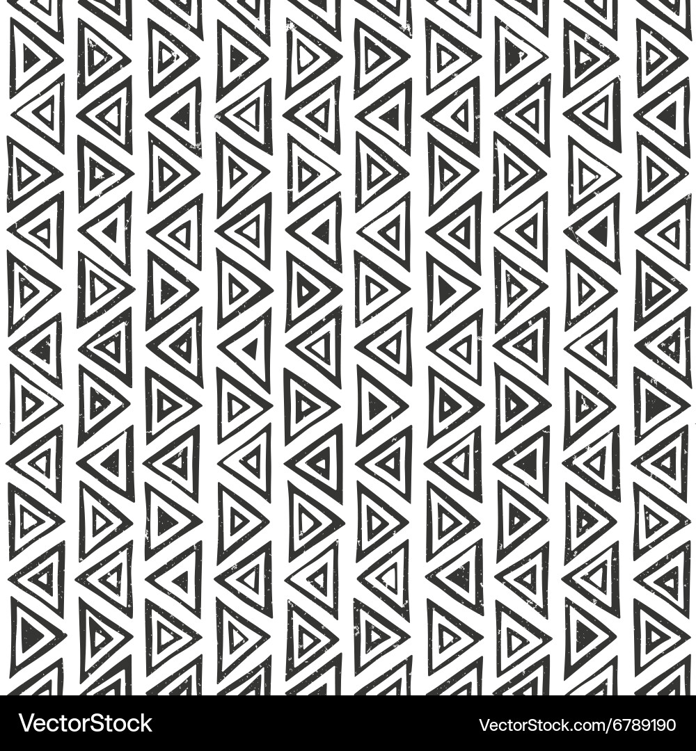 Abstract geometric pattern with triangles hand Vector Image