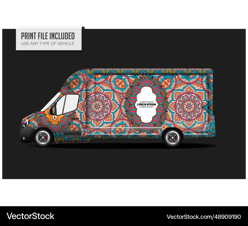 Car signs wrap design Royalty Free Vector Image