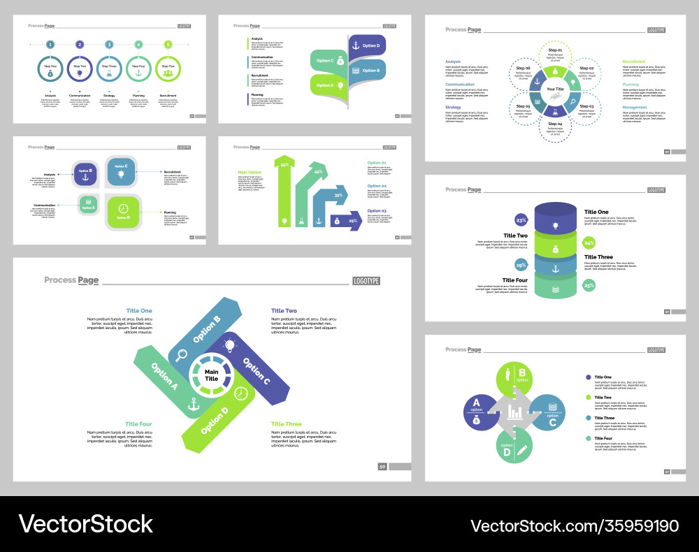 Eight banking slide templates set Royalty Free Vector Image Eight banking slide templates set Royalty Free Vector Image