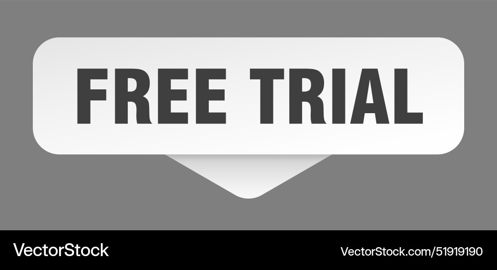 Free trial sticker sign isolated Royalty Free Vector Image