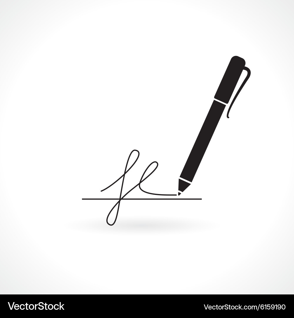 Signature Royalty Free Vector Image - VectorStock