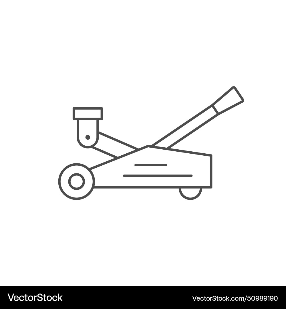 Trolley jack line outline icon Royalty Free Vector Image