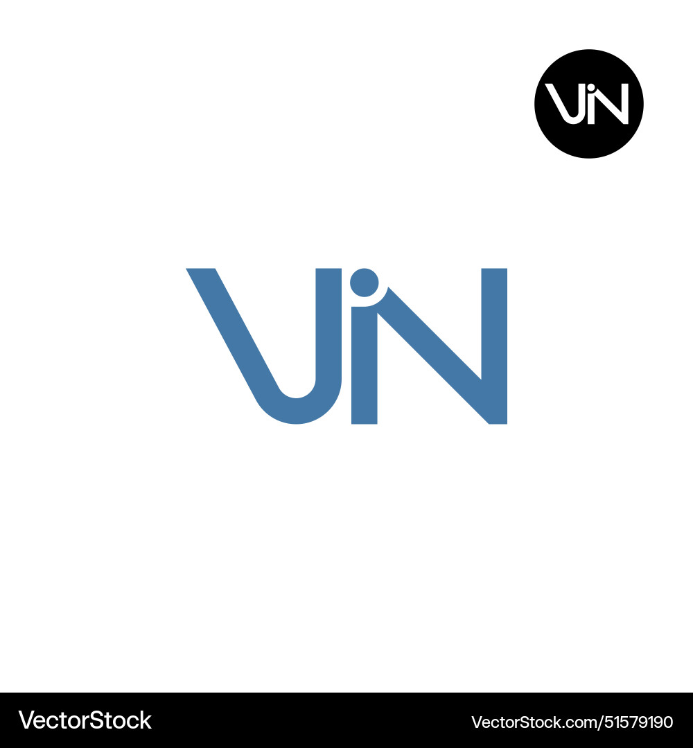 Vin logo letter monogram design Royalty Free Vector Image