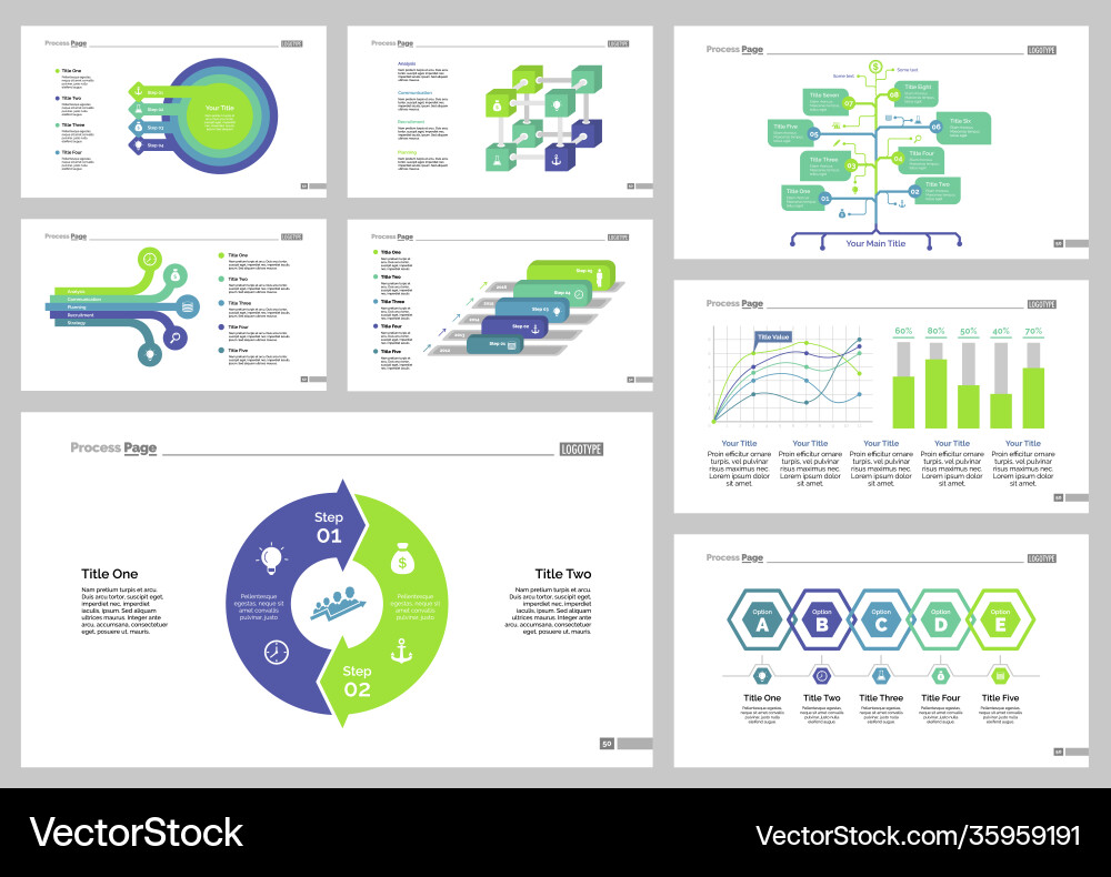 Eight banking slide templates set Royalty Free Vector Image Eight banking slide templates set Royalty Free Vector Image
