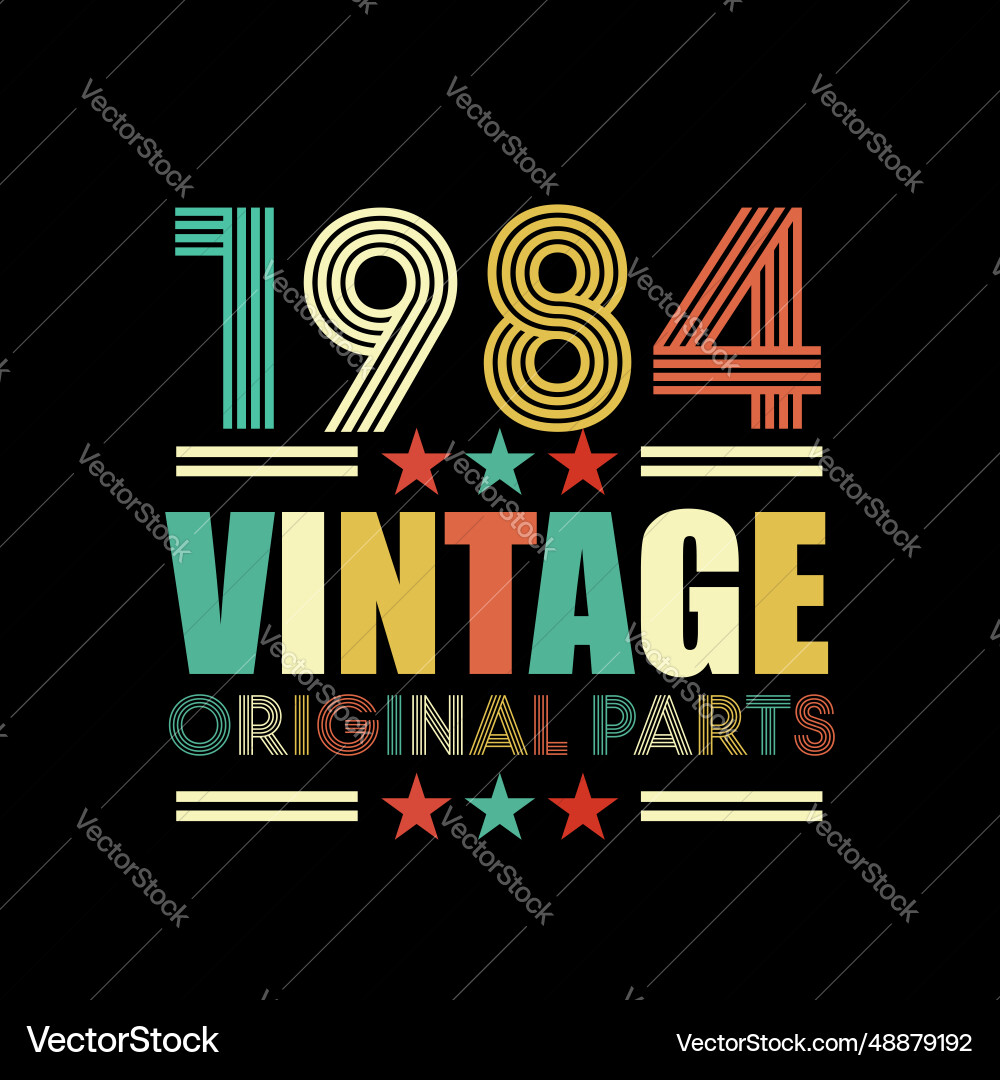 1984 Retro T-Shirt Graphic Royalty Free Vector Image