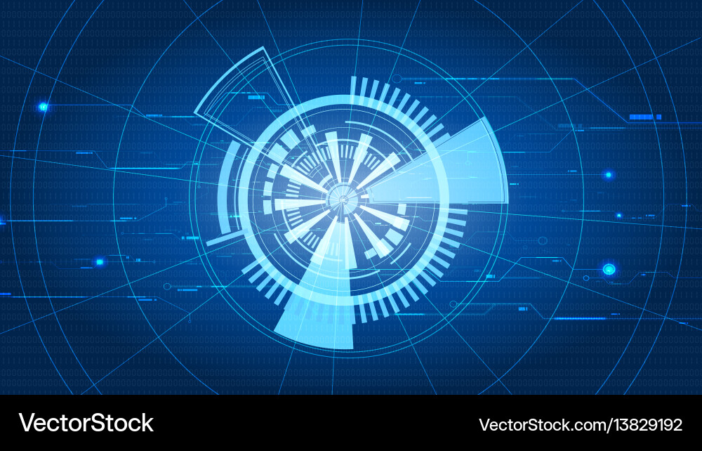Abstract blue technology interface backgrounds Vector Image