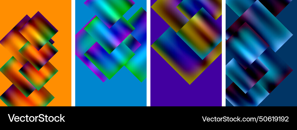 Colorful metal square abstract poster backgrounds Vector Image