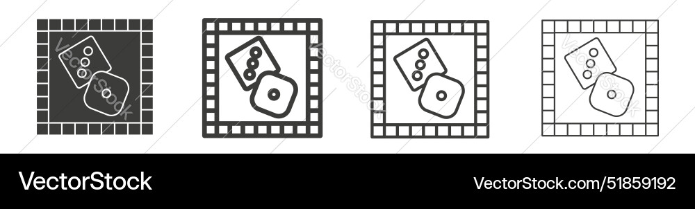 Game board icon set monopoly game square board Vector Image