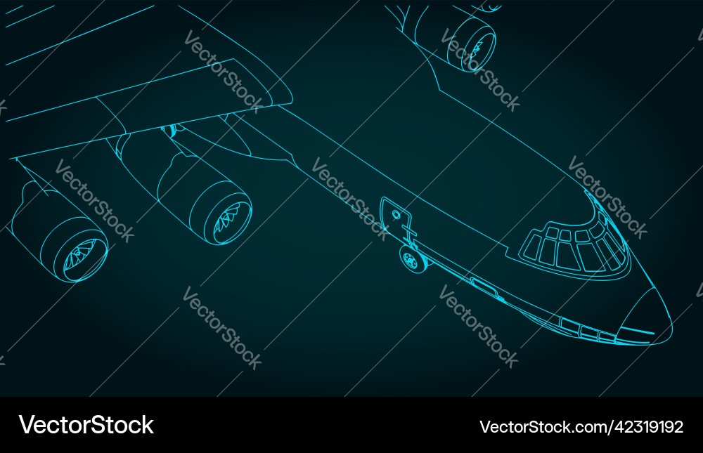 Heavy cargo aircraft Royalty Free Vector Image