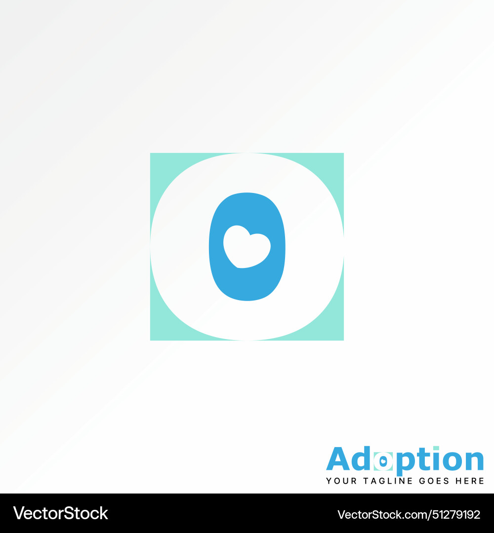 Initial o font love funny symbol negative space Vector Image