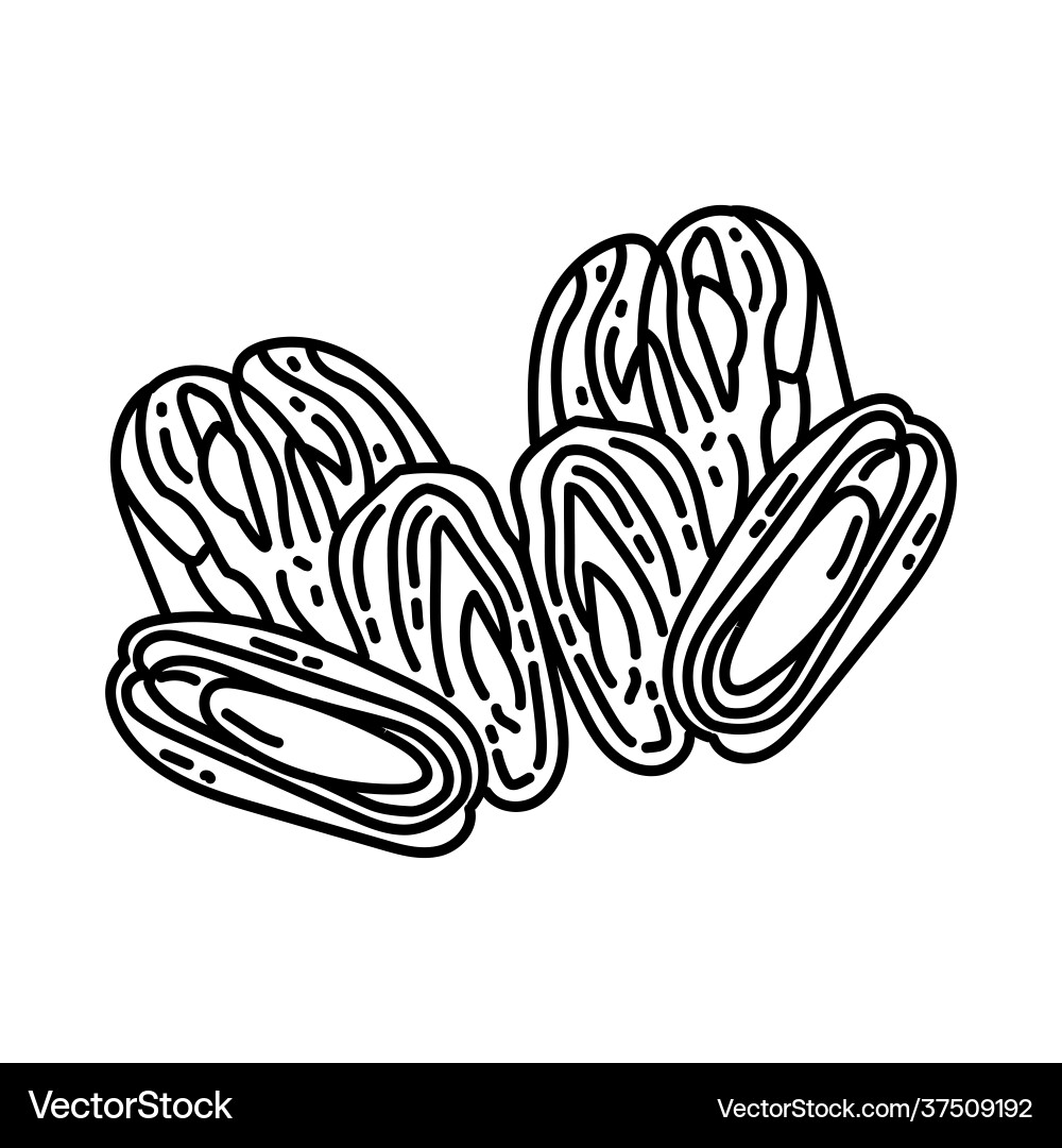Kurma icon doodle hand drawn or outline style Vector Image