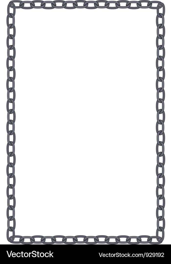 Metal Chain Frame Royalty Free Vector Image - VectorStock