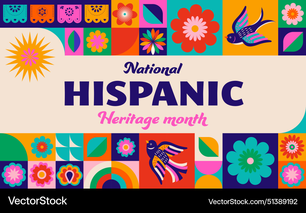 National hispanic heritage month celebration Vector Image