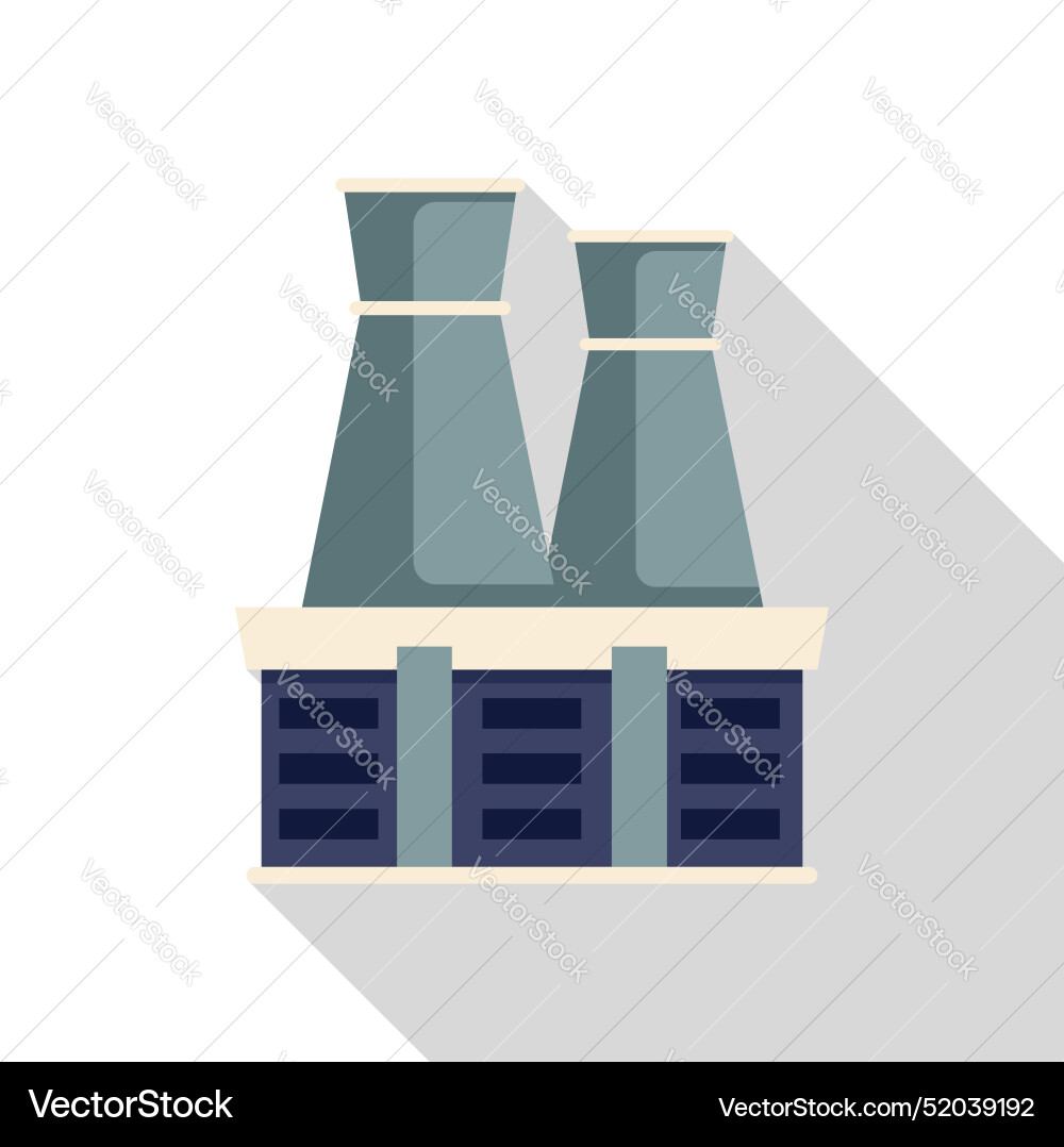 Nuclear power plant generating clean energy Vector Image