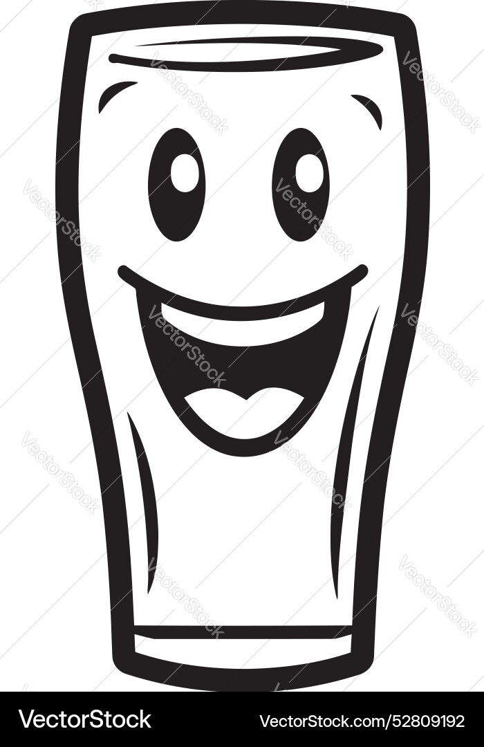 Radiant refreshment logo icon for smile beer mug Vector Image