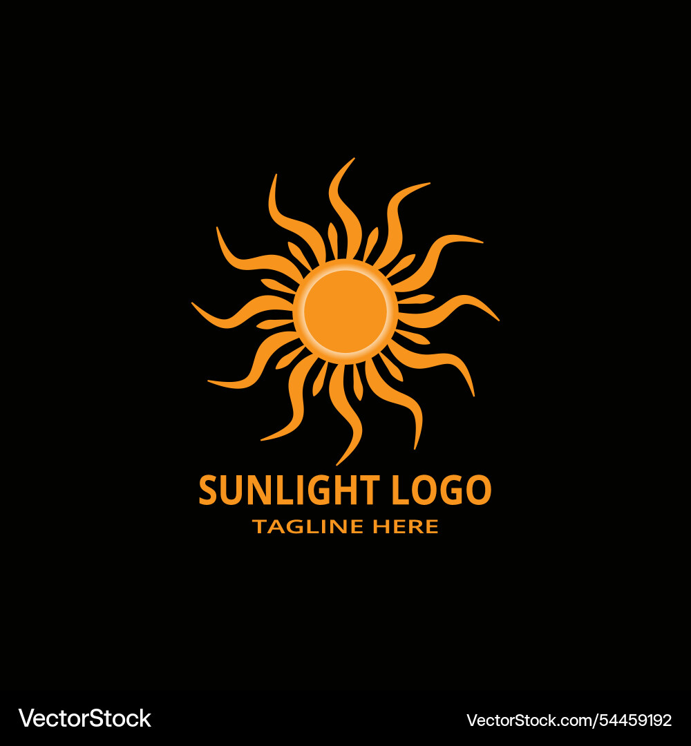 Sunlight logo vibrant design Royalty Free Vector Image