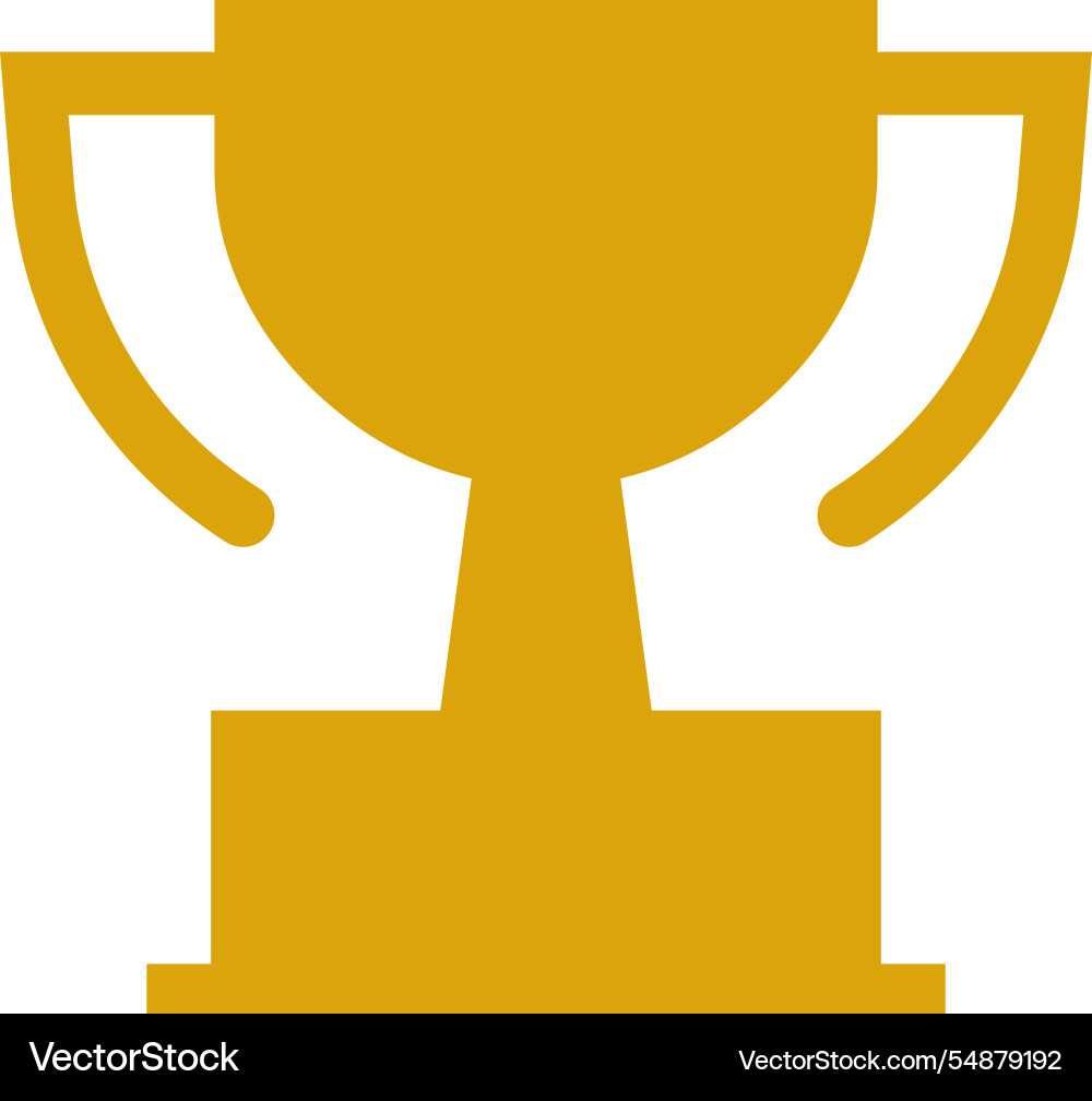 Trophy icon logo silhouette design template Vector Image