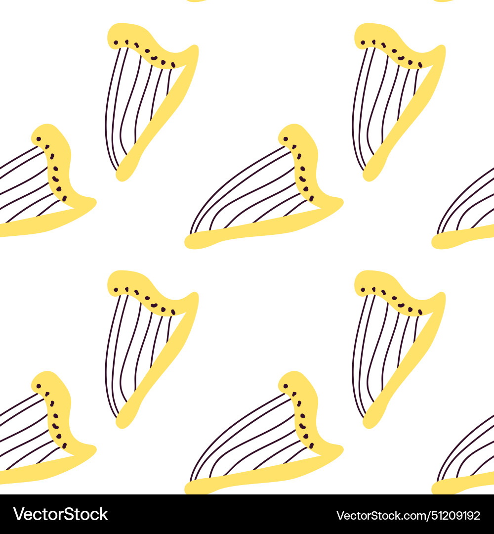 Viola instrument background - seamless pattern Vector Image