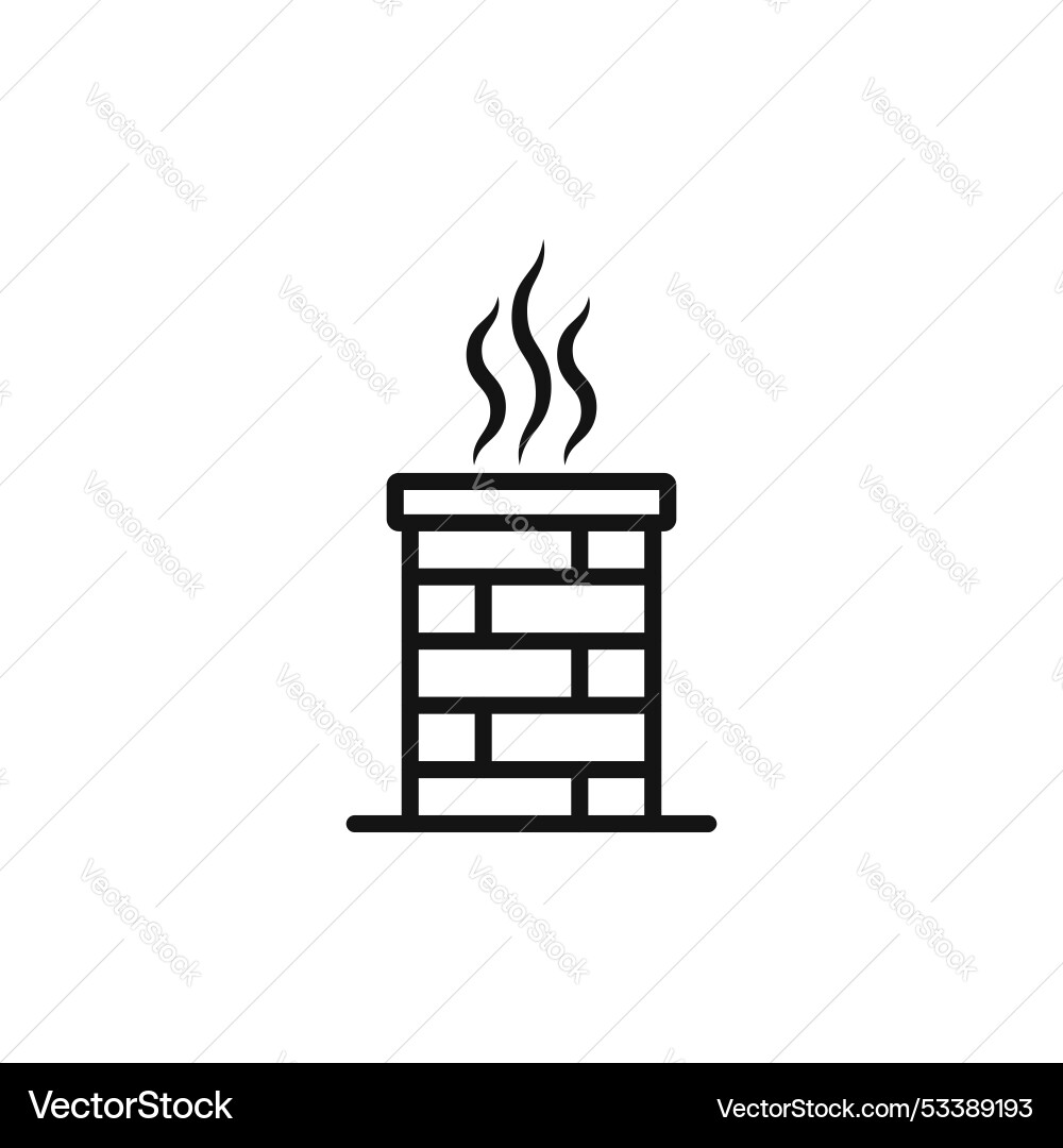 Chimney icon isolated on white background Vector Image