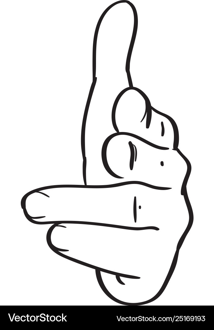 Finger gun sign Royalty Free Vector Image - VectorStock
