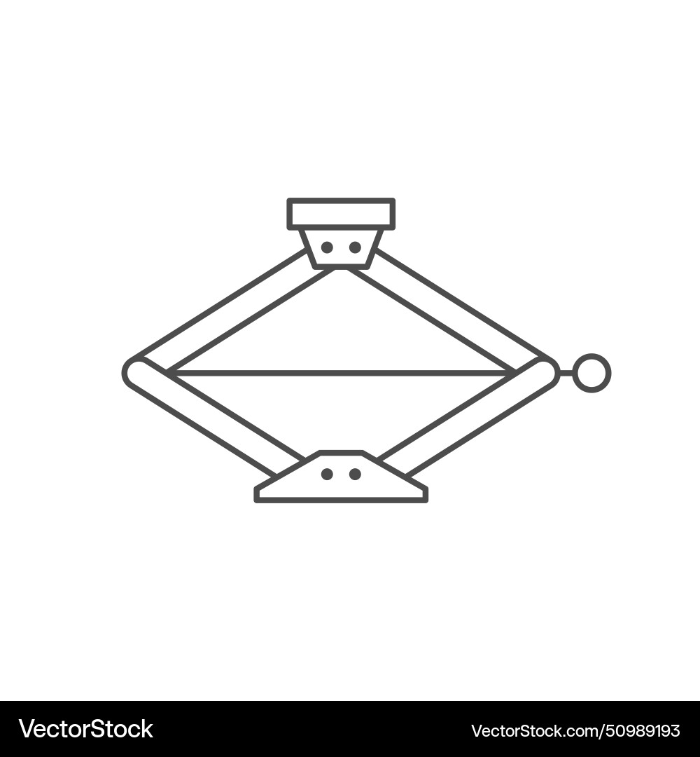 Scissor jack line outline icon Royalty Free Vector Image