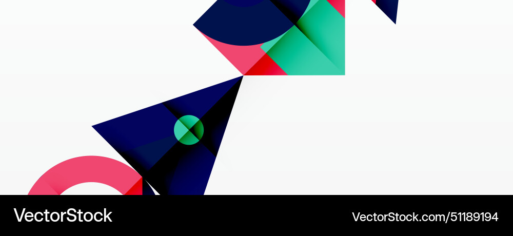 A colorful geometric design with triangles Vector Image