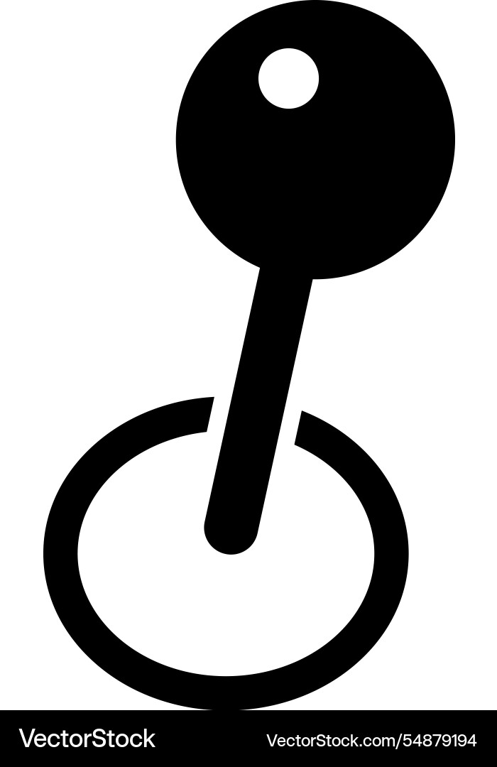 Analog stick gaming icon logo silhouette design Vector Image