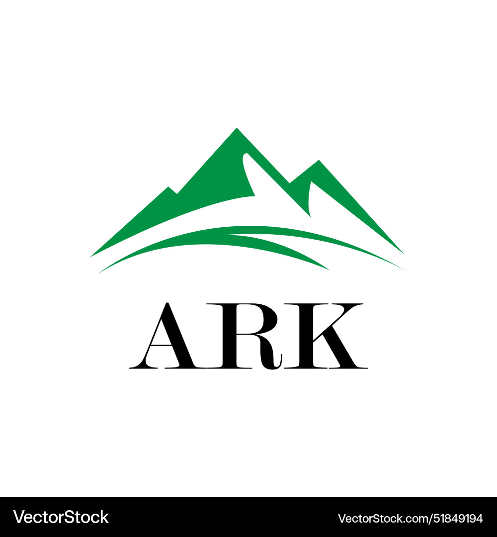 Ark letter logo design on white background Vector Image