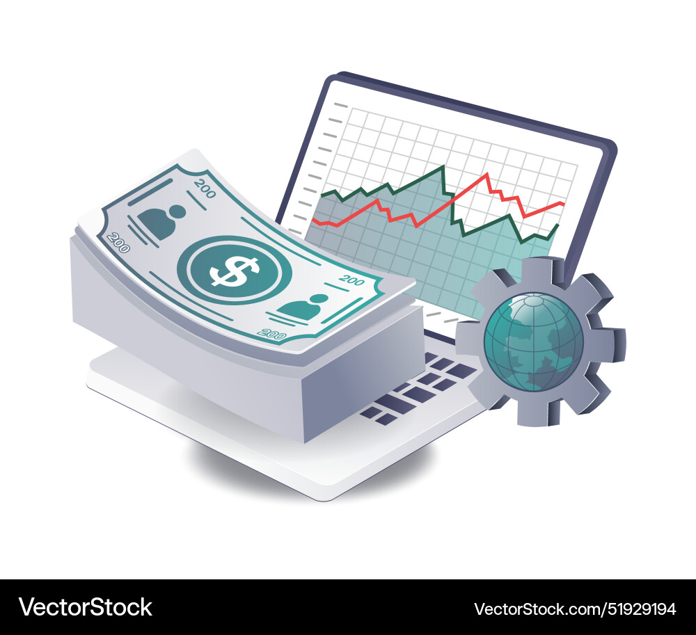 Business financial analysis and management Vector Image