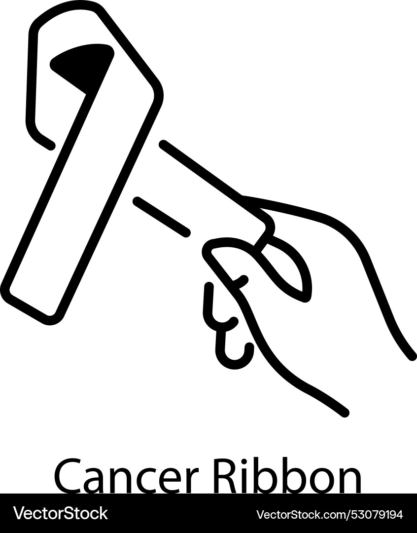 Cancer ribbon Royalty Free Vector Image - VectorStock