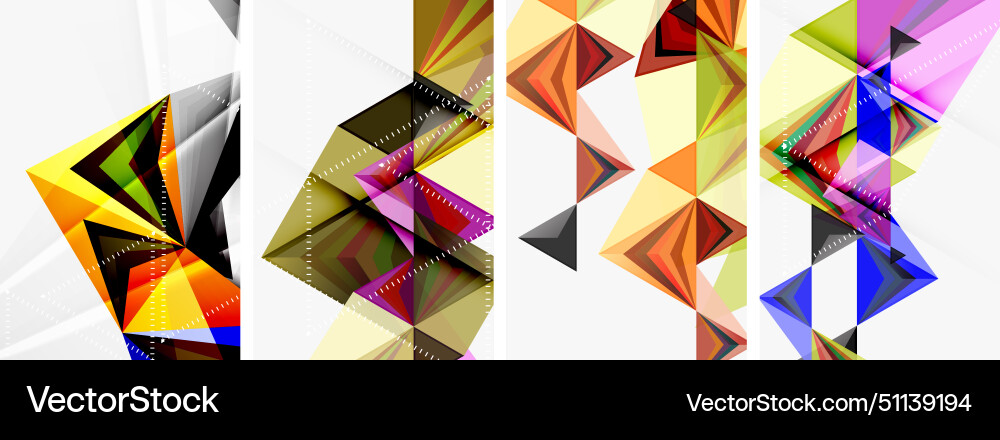 Creative arts with magenta triangle and rectangle Vector Image