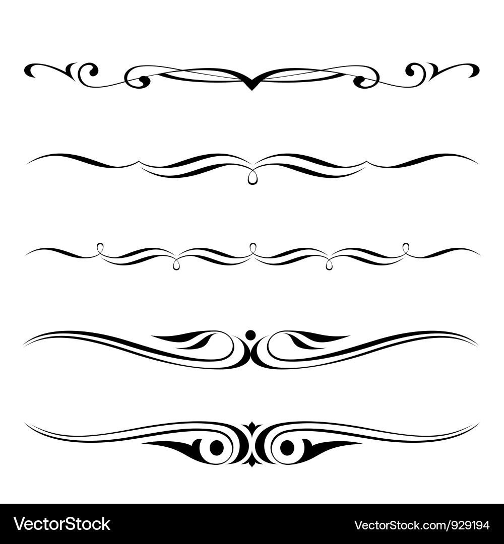 Decorative elements border and page rules Vector Image