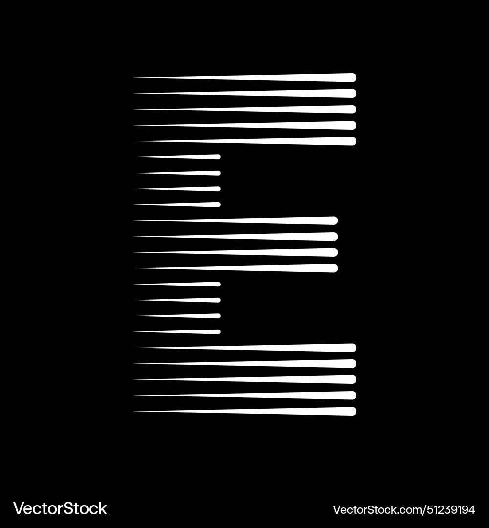 E letter lines logo icon Royalty Free Vector Image